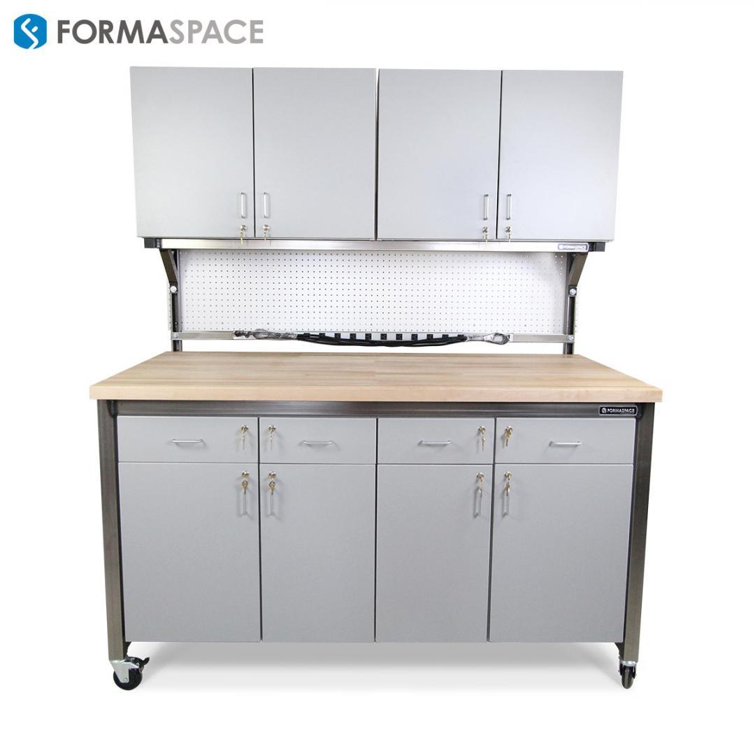 Modified Benchmarx™ with Locking Cabinets | Formaspace