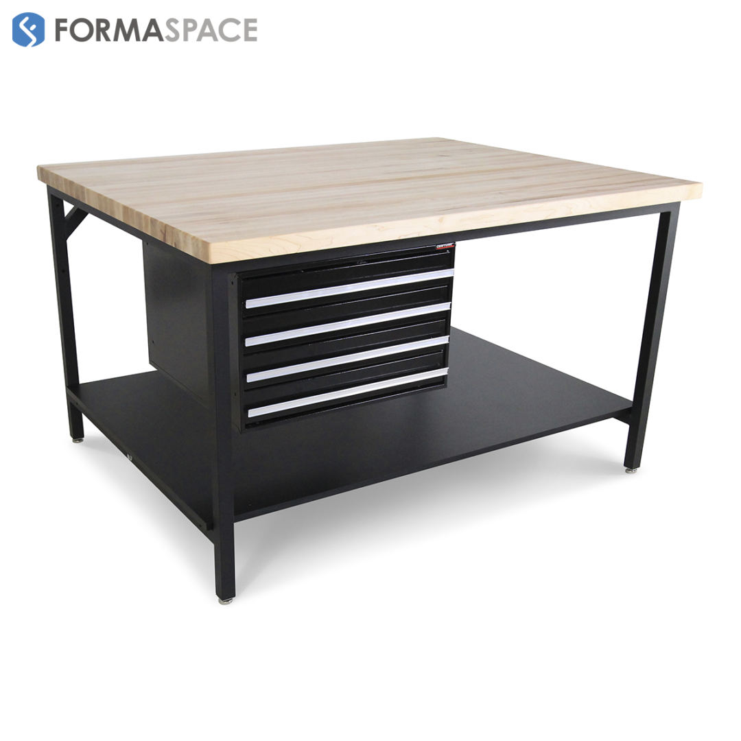 Large Maple Top Island Tool Bench | Formaspace Large Maple Top Island Tool Bench | Formaspace